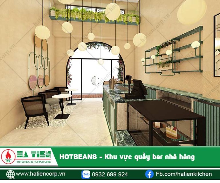 Bếp nhà hàng quận 1 - Thiết kế bếp Nhà hàng HOT BEANS